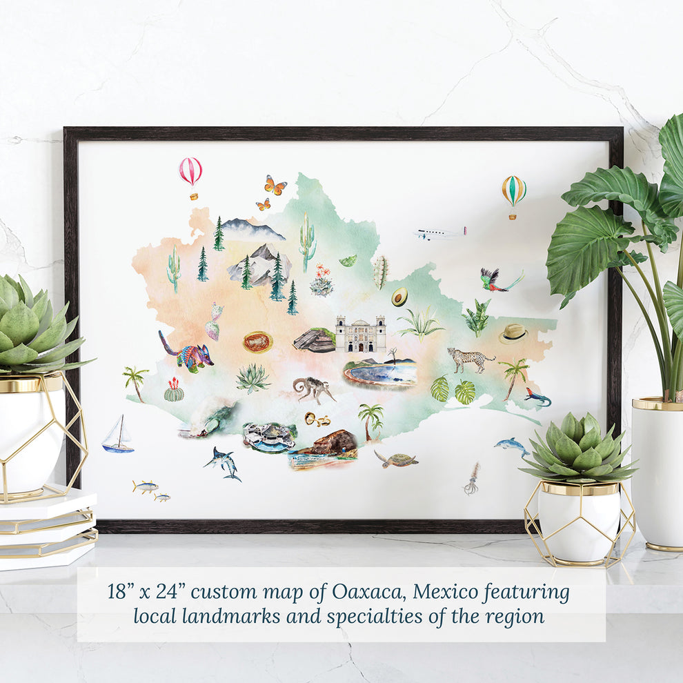 Custom Illustrated Map | Illustrated decor for Nursery or Bedroom | Buy ...