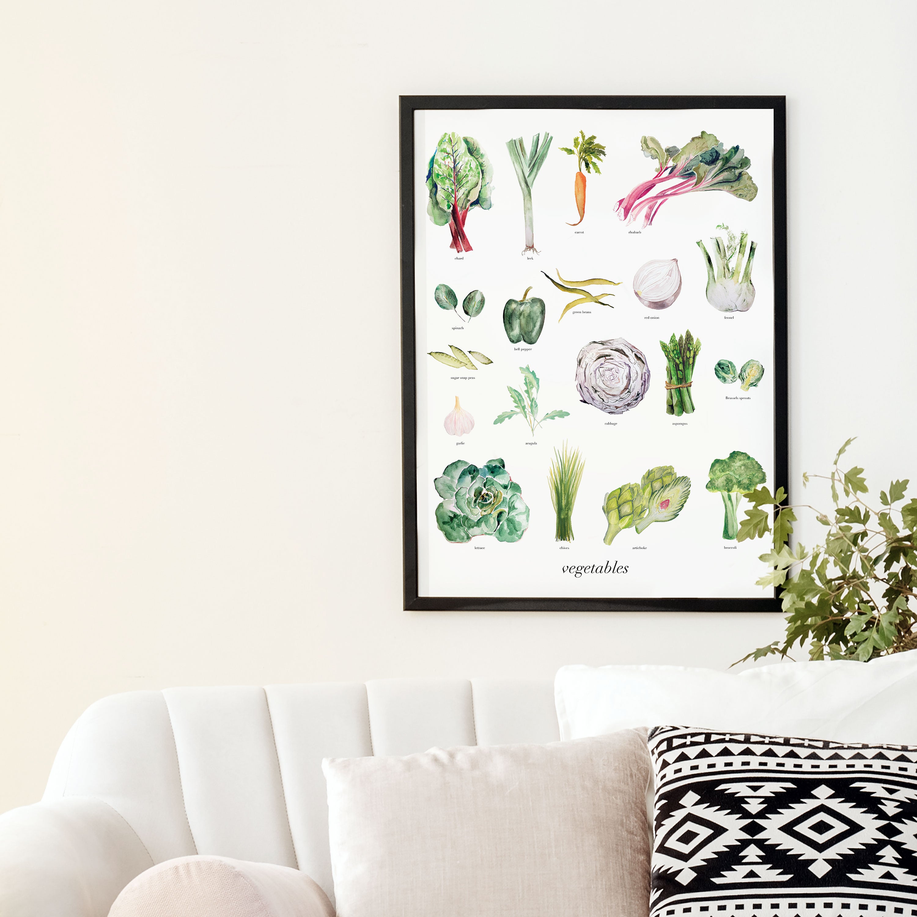 vegetable framed art
